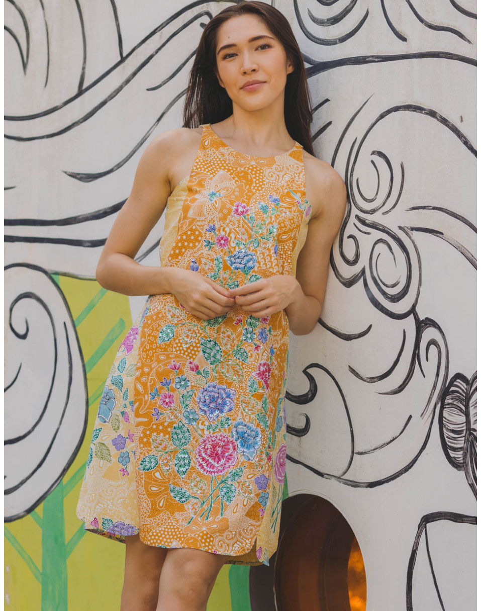 Aria Beaded Batik Dress