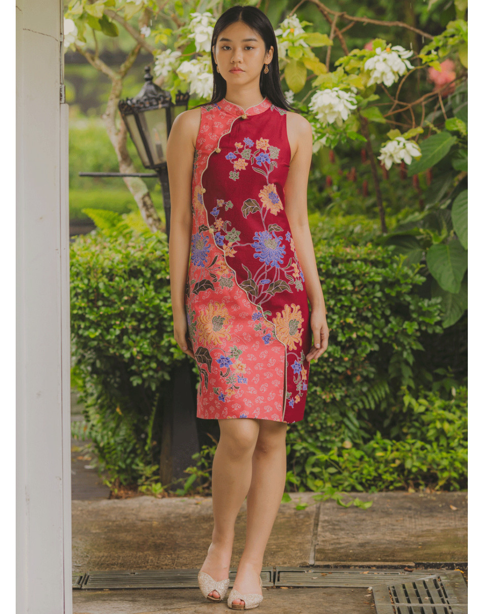 YanYa Batik Scallop Cheongsam
